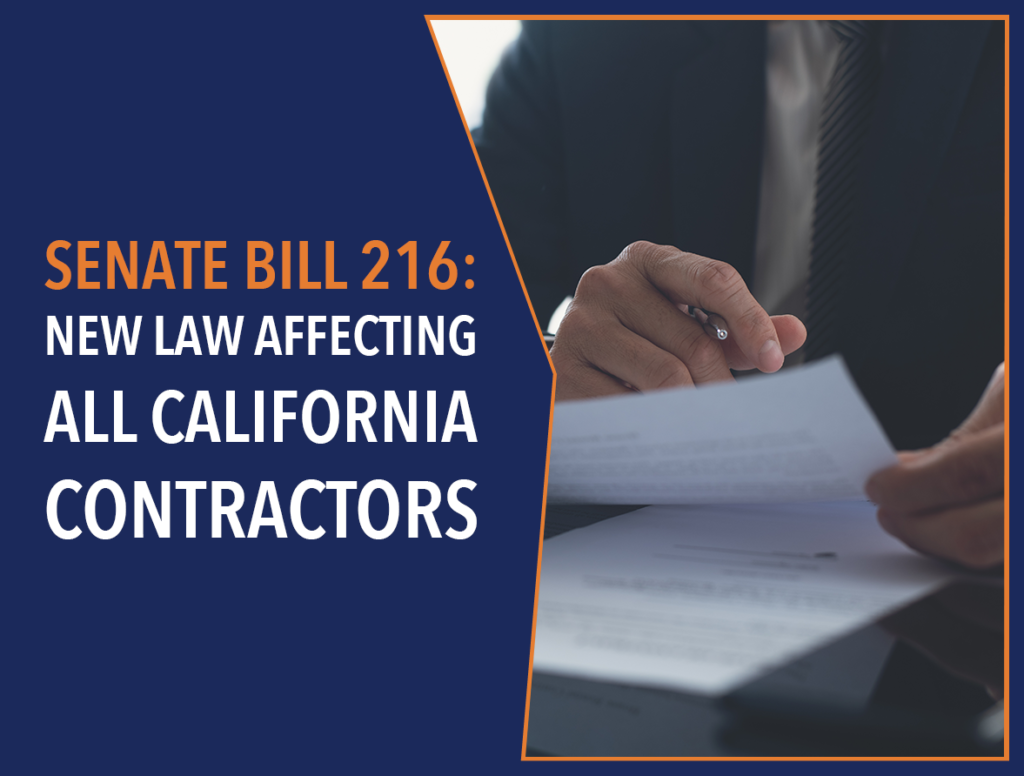 Senate Bill 216: New Law Affecting All California Contractors – Eclipse ...